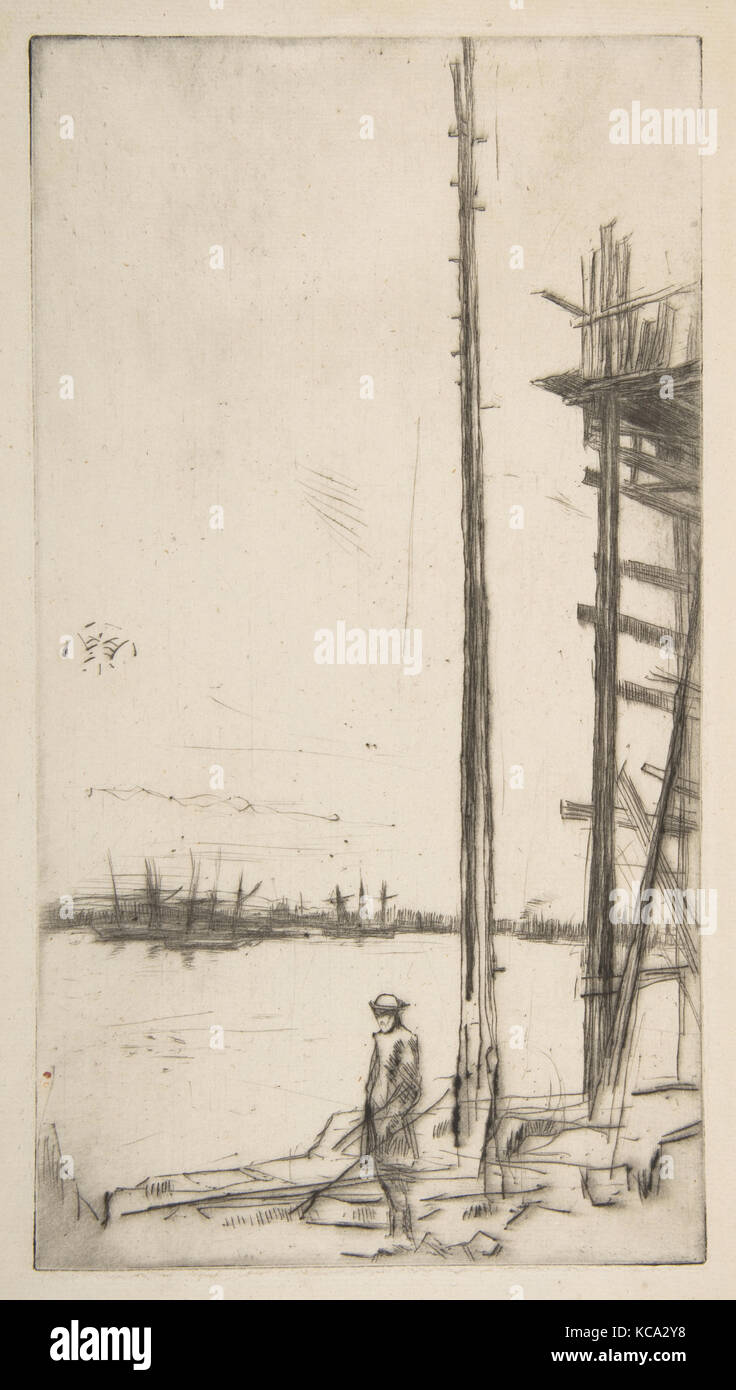 Shipbuilder's Yard, Liverpool, James McNeill Whistler, 1875 Stock Photo ...