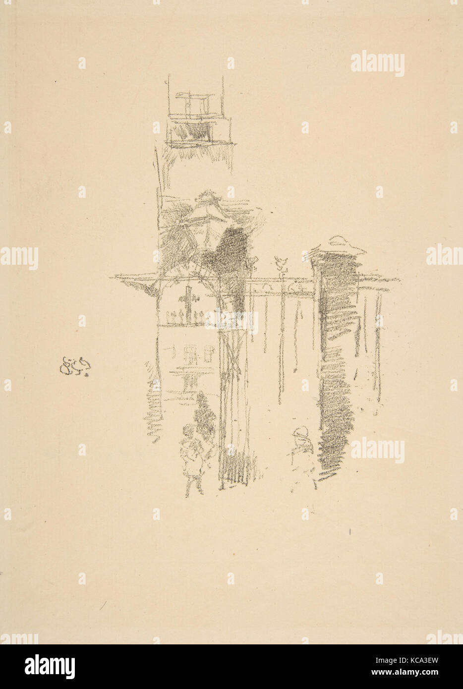 Entrance Gate, 1887, Transfer lithograph, drawn on coarse-grained ...