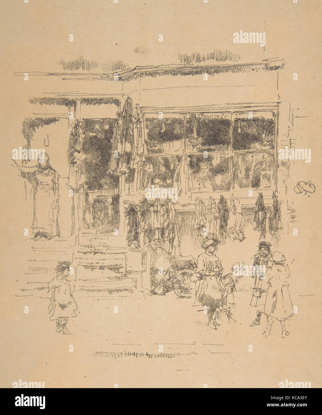 Chelsea Rags, 1888, Transfer lithograph, drawn on coarse-grained ...