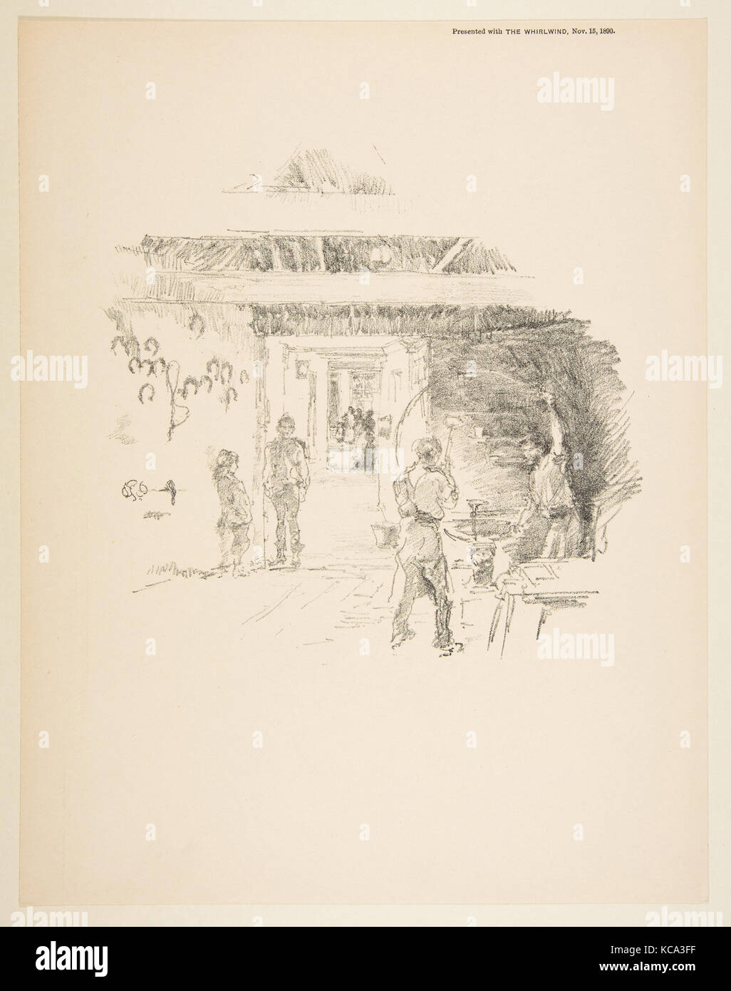The Tyresmith, 1890, Transfer lithograph, drawn on medium-grained ...