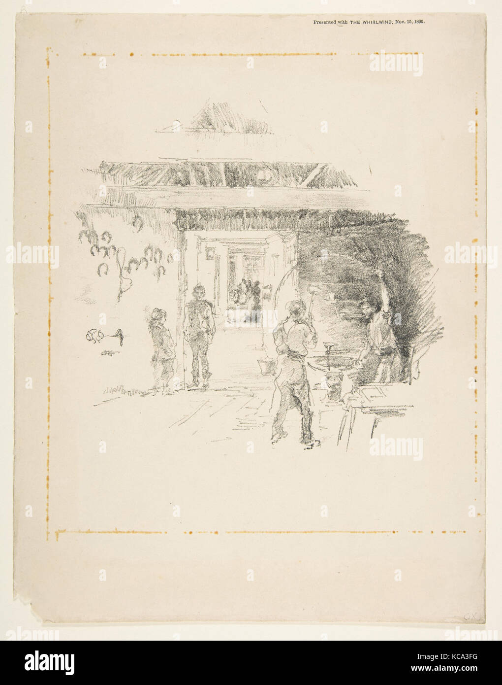 The Tyresmith, 1890, Transfer lithograph, drawn on medium-grained ...