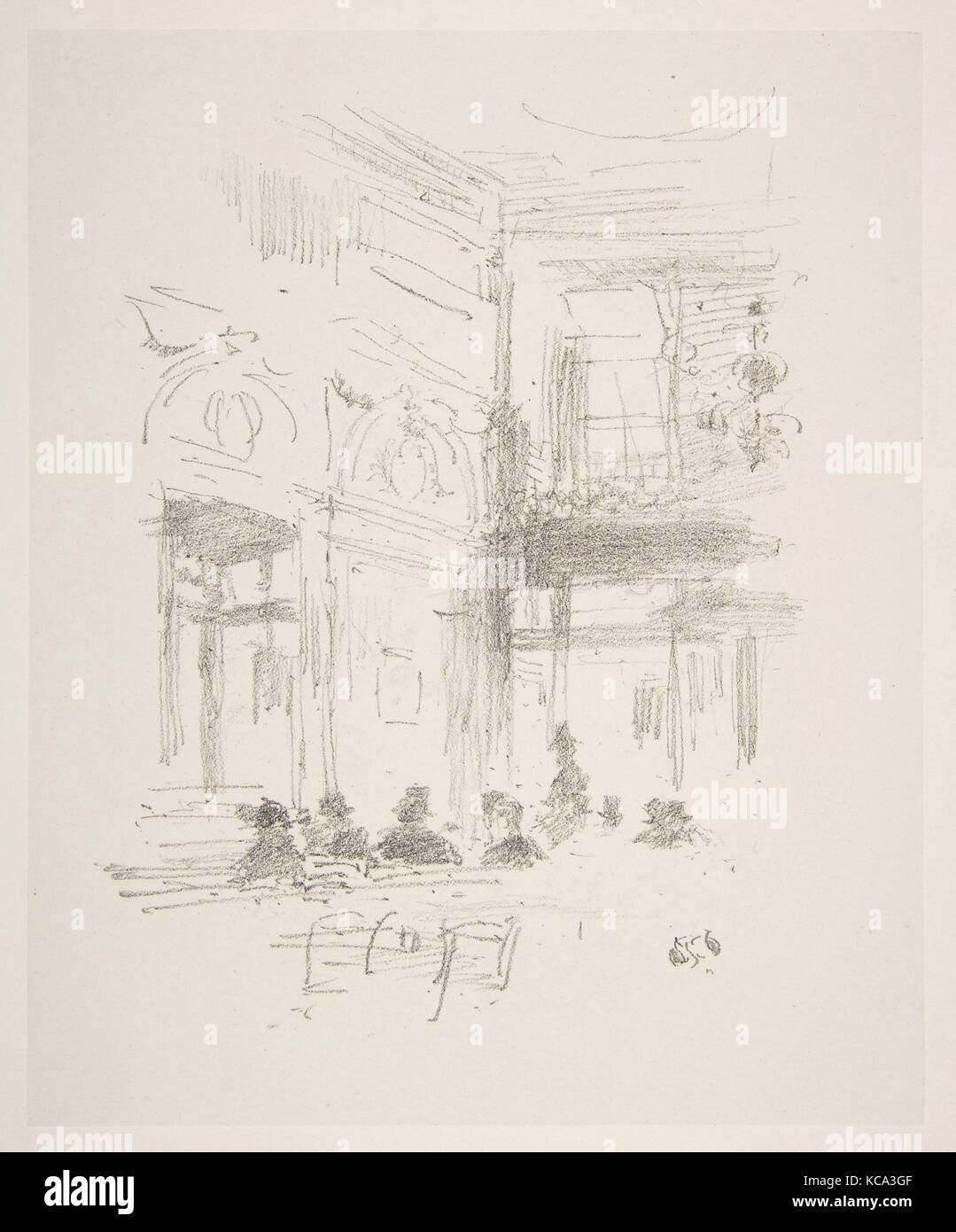 Gatti's, 1890, Transfer lithograph, drawn on fine-grained transfer ...