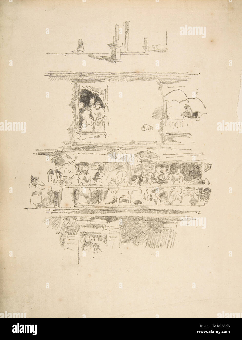 The Long Balcony, 1894, Transfer lithograph, drawn on fine-grained ...