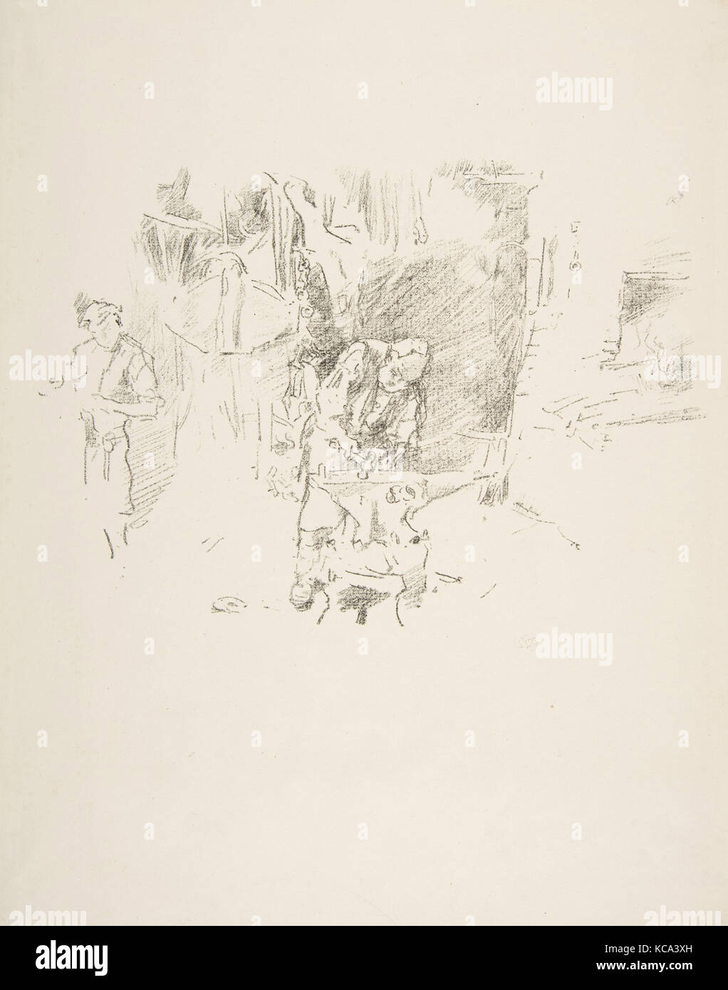 The Sunny Smithy, 1895, Transfer lithograph, drawn on thin, transparent ...