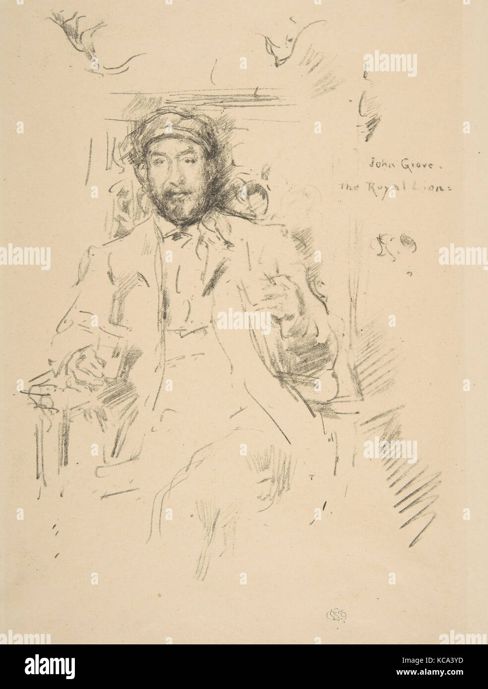 John Grove, 1895, Transfer lithograph drawn on thin, transparent paper ...