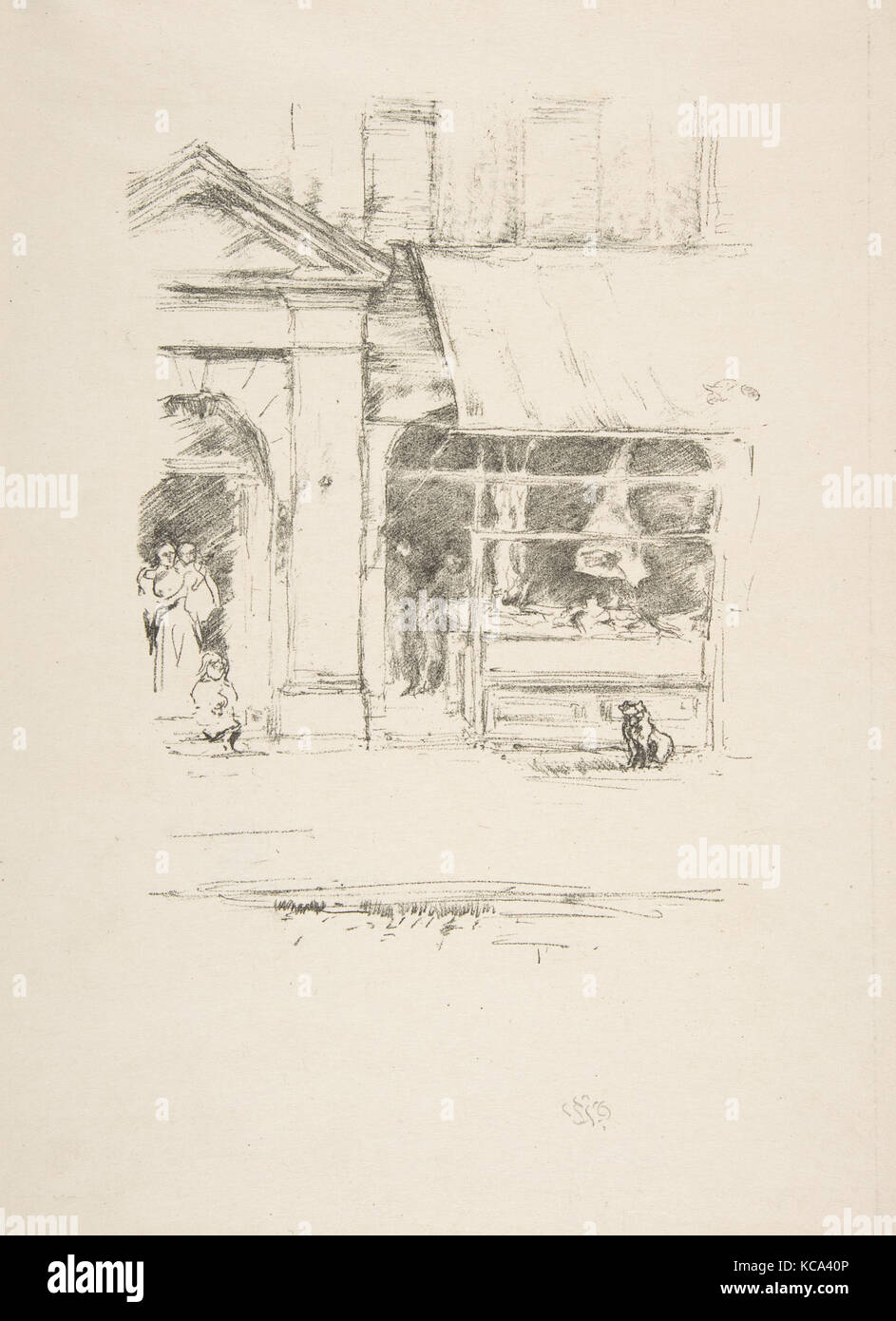 The Butcher's Dog, 1896, Transfer lithograph, drawn on white transfer ...