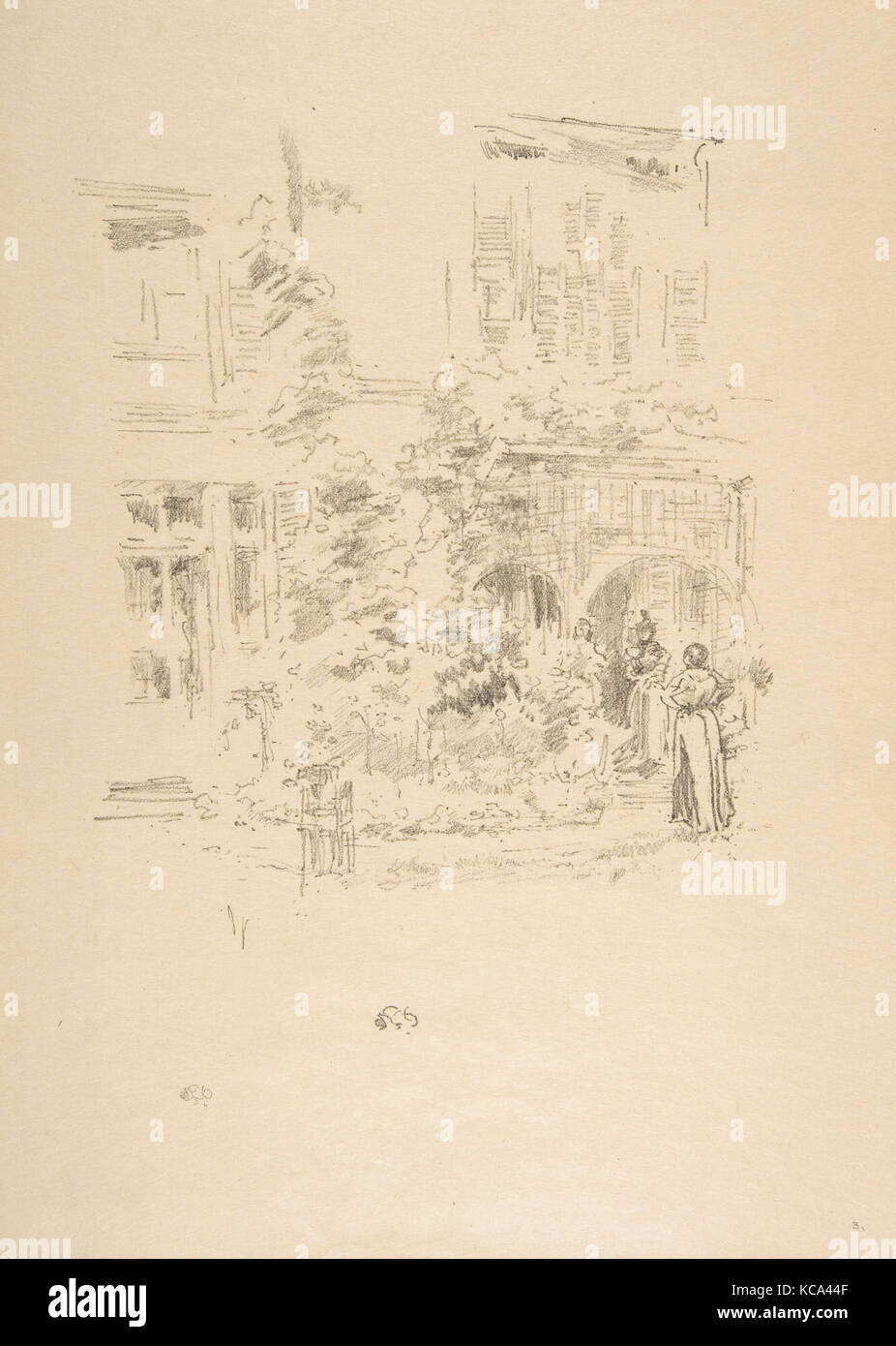 The Garden Porch, 1894, Transfer lithograph, drawn on fine-grained ...