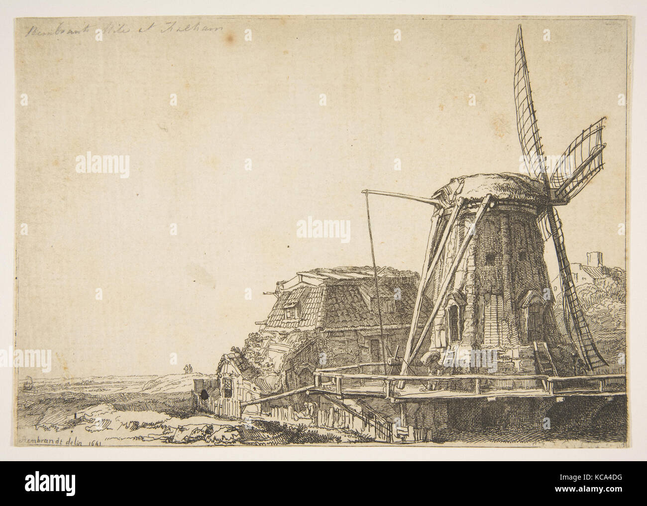 The Windmill (reverse copy), n.d., Etching, Prints, After Rembrandt ...