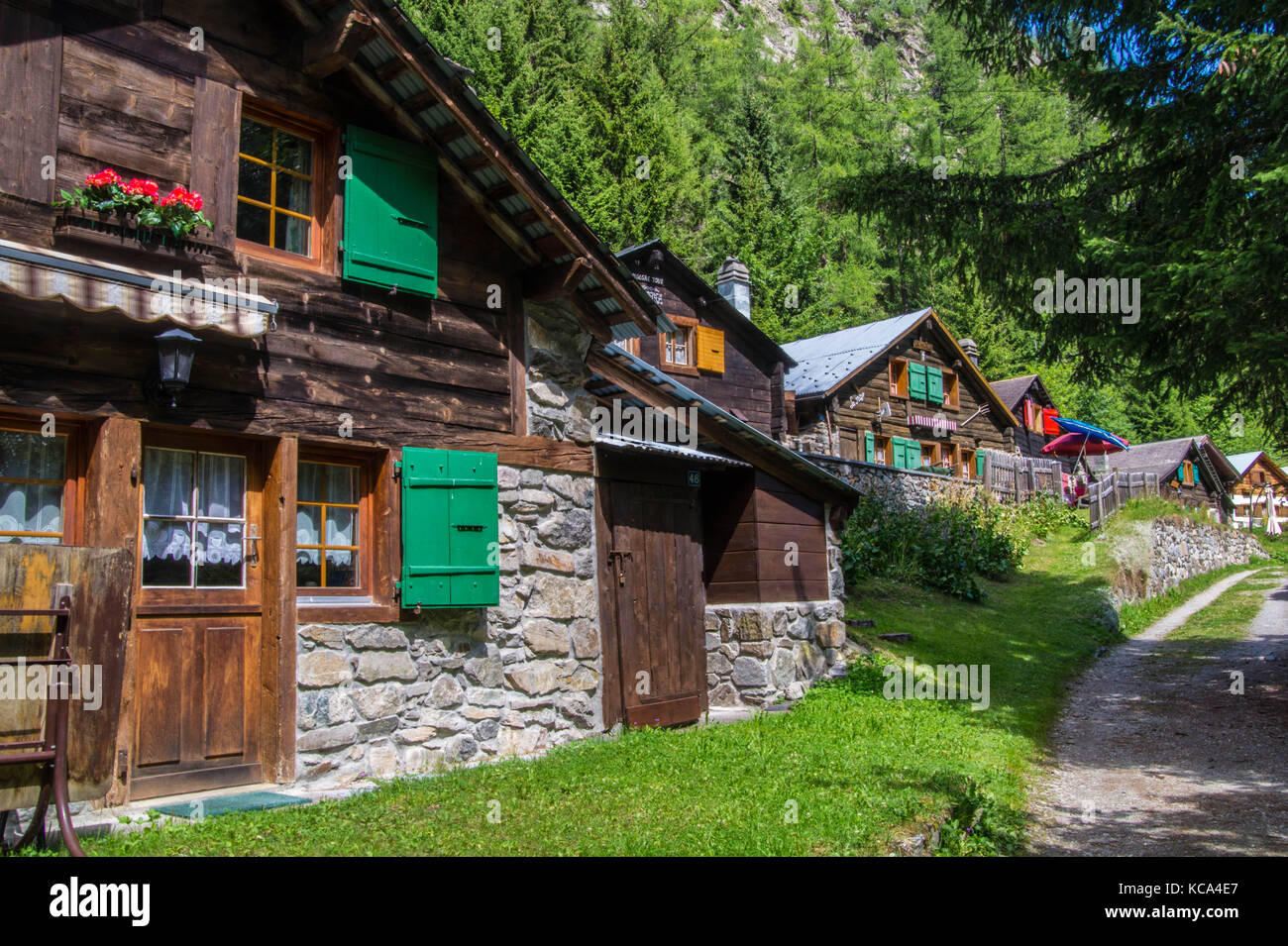 village in the Swiss Alps Stock Photo - Alamy