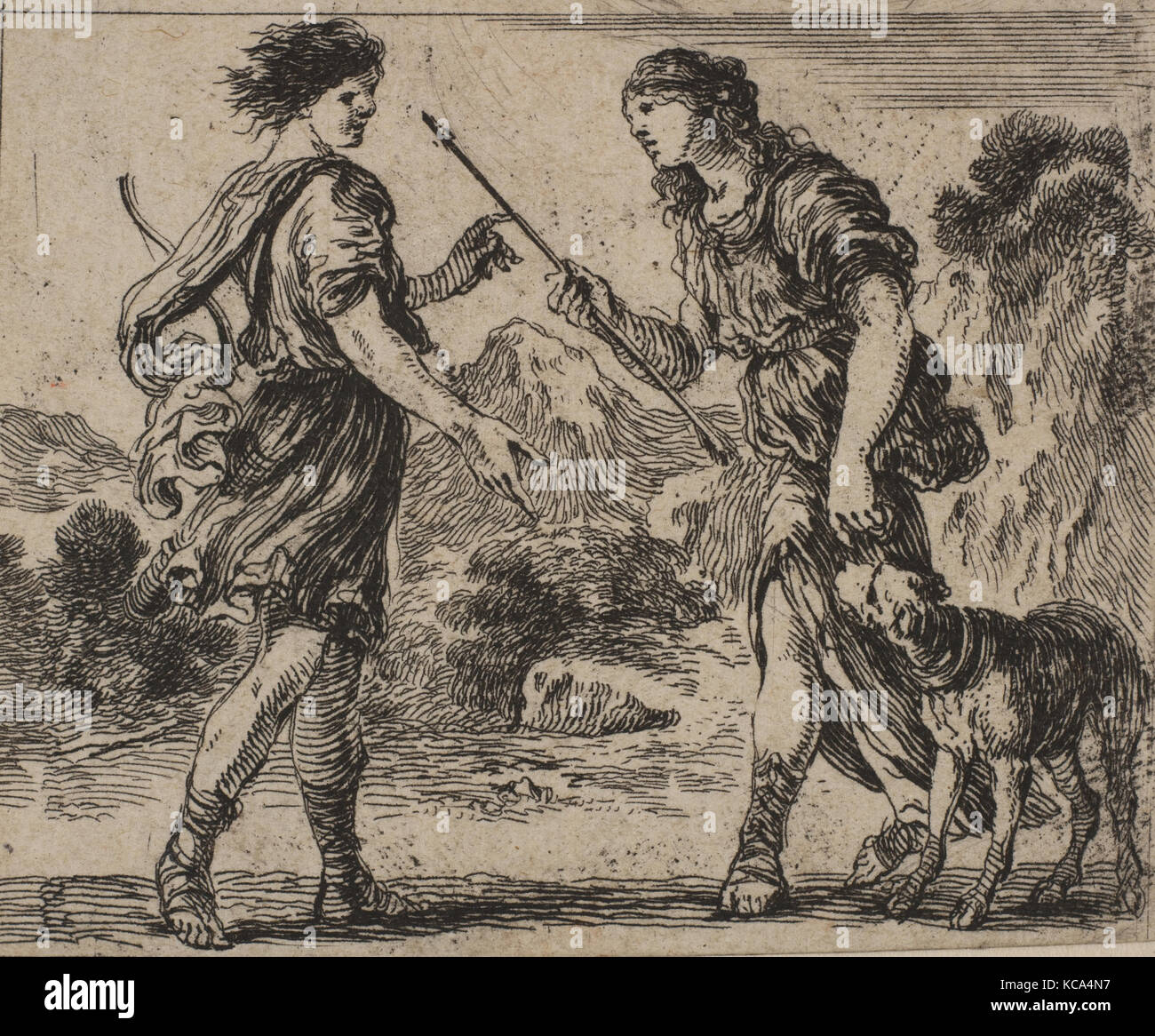 Cephalus and Procris, from 'Game of Mythology' (Jeu de la Mythologie ...
