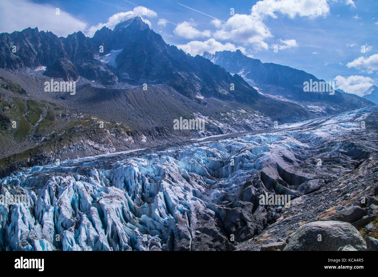 glacier in the French Alps Stock Photo - Alamy
