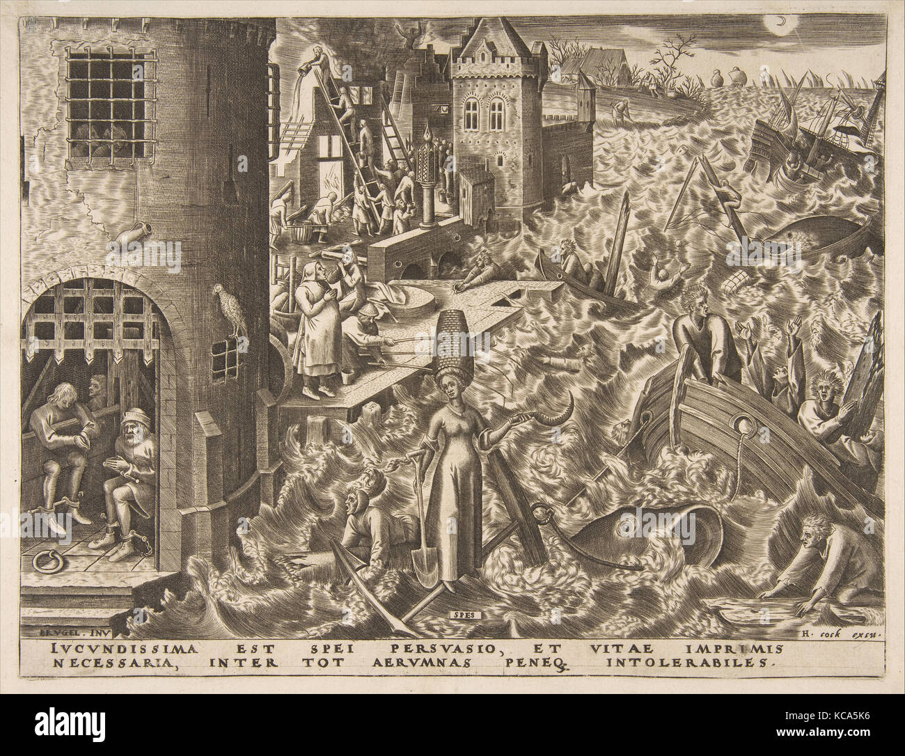 Hope (Spes) from the series The Virtues, After Pieter Bruegel the Elder ...