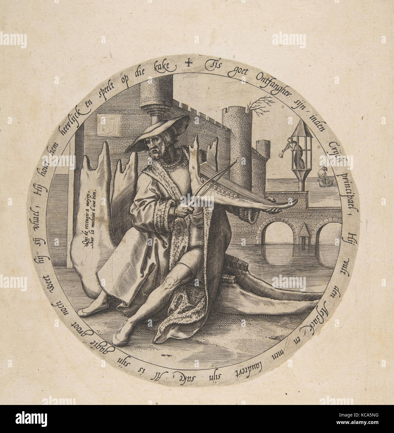 The Rich Man Playing Violin on a Jaw Bone, After Pieter Bruegel the ...