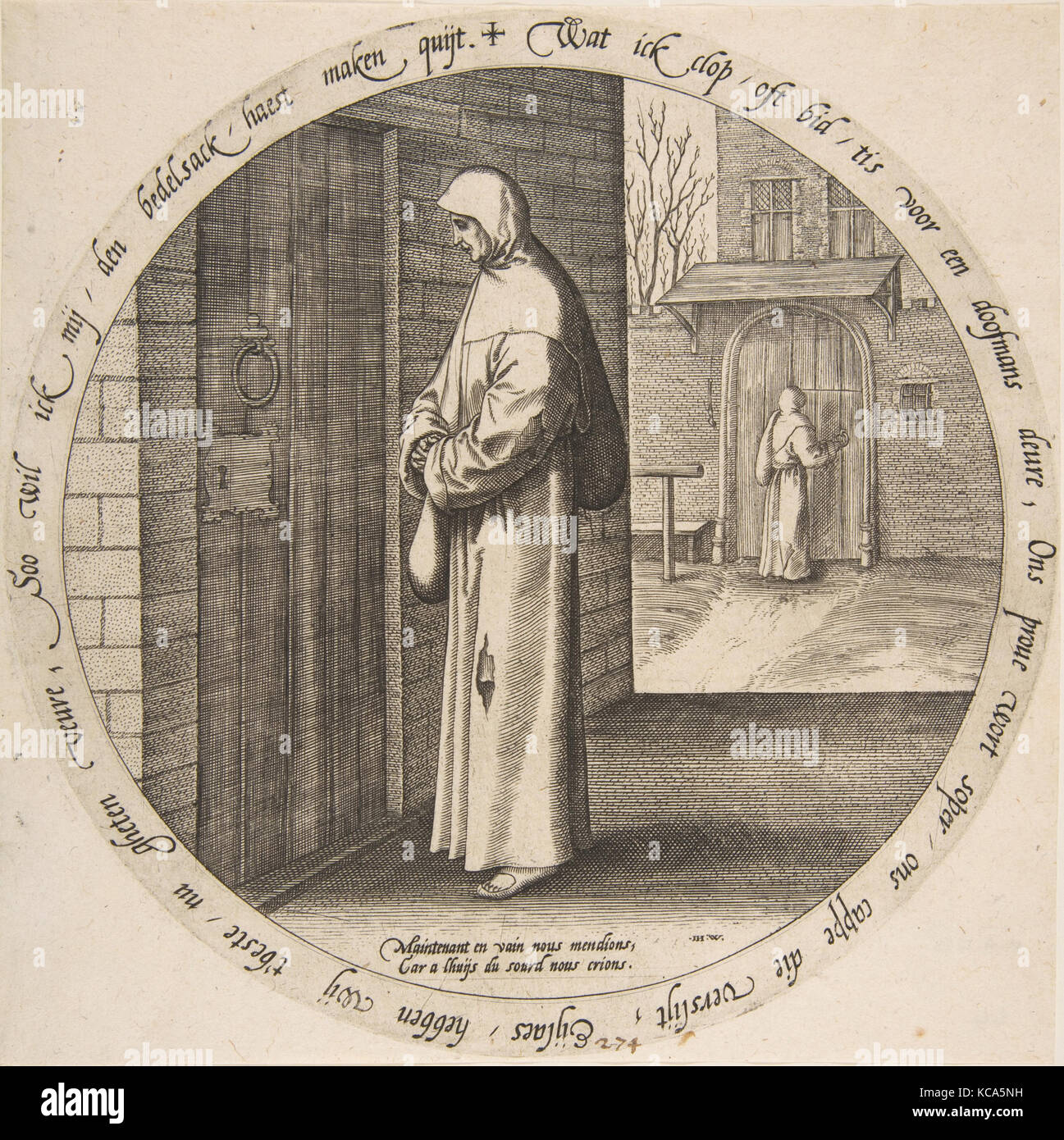 One Begs in Vain at the Door of the Deaf, from Twelve Flemish Proverbs ...