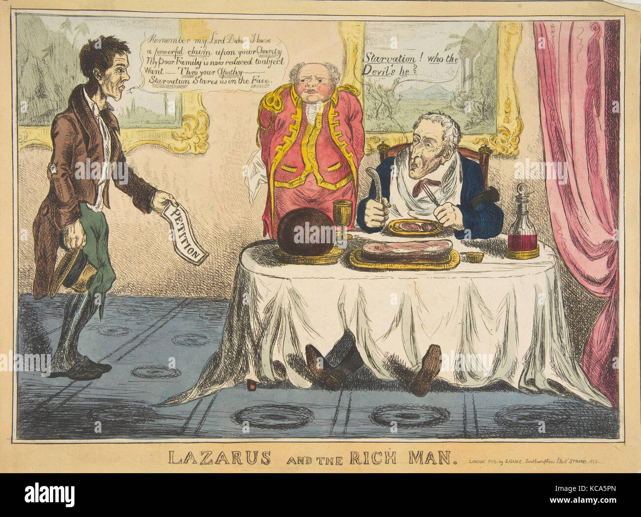 Lazarus and the Rich Man, Anonymous, British, 19th century, 1830 Stock ...