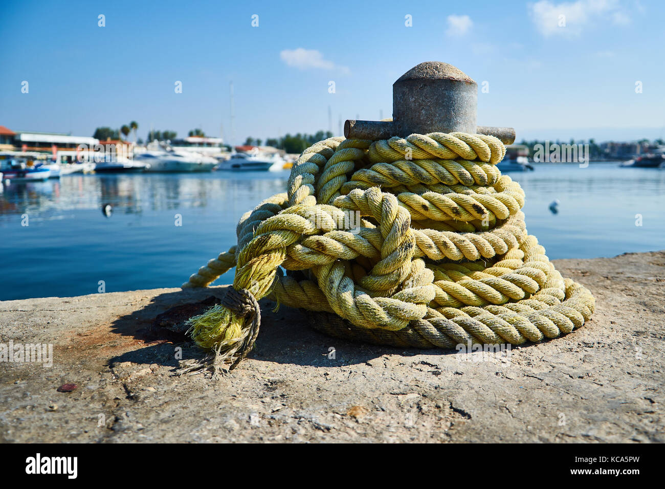 Tied up rope Stock Photo - Alamy