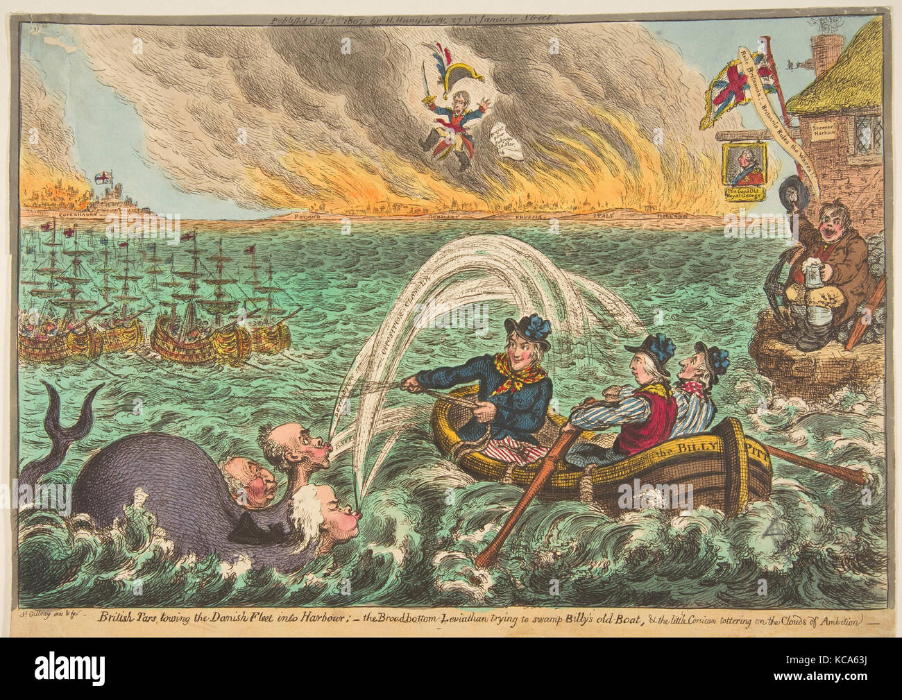 British Tars Towing the Danish Fleet into Harbour; the Broad-Bottom ...