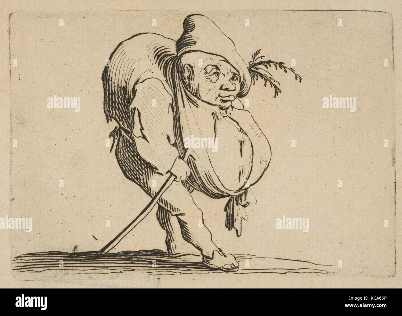 Le Bossu a La Canne (The Hunchback with a Cane), from Varie Figure ...