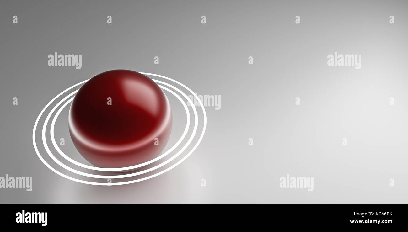 3d illustration of a red sphere isolated on white background Stock ...