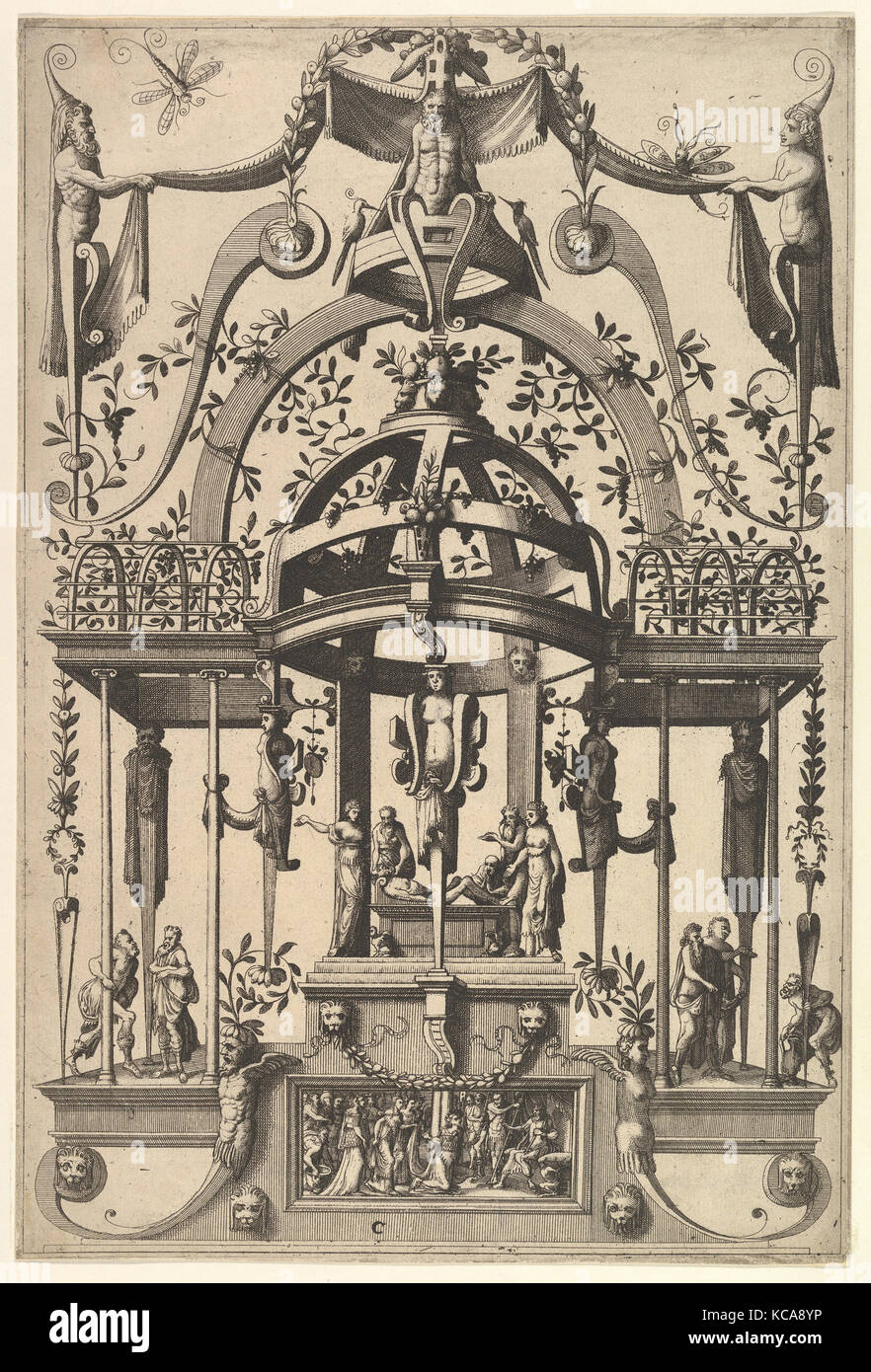 Surface Decoration, Grotesque with Strapwork, Burial Scene in the ...