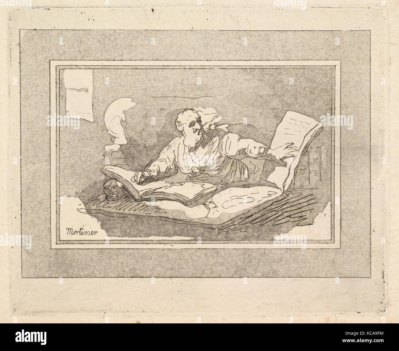 The Philosopher (Bearded Old Man Copying Book), After John Hamilton ...