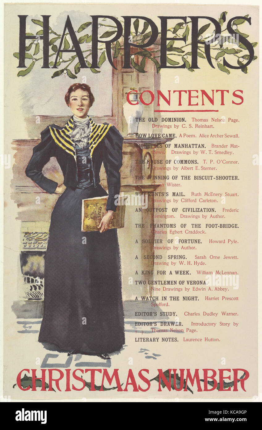 Harper's: Christmas Number, 1893, Lithograph, Sheet: 18 1/2 × 11 15/16 ...