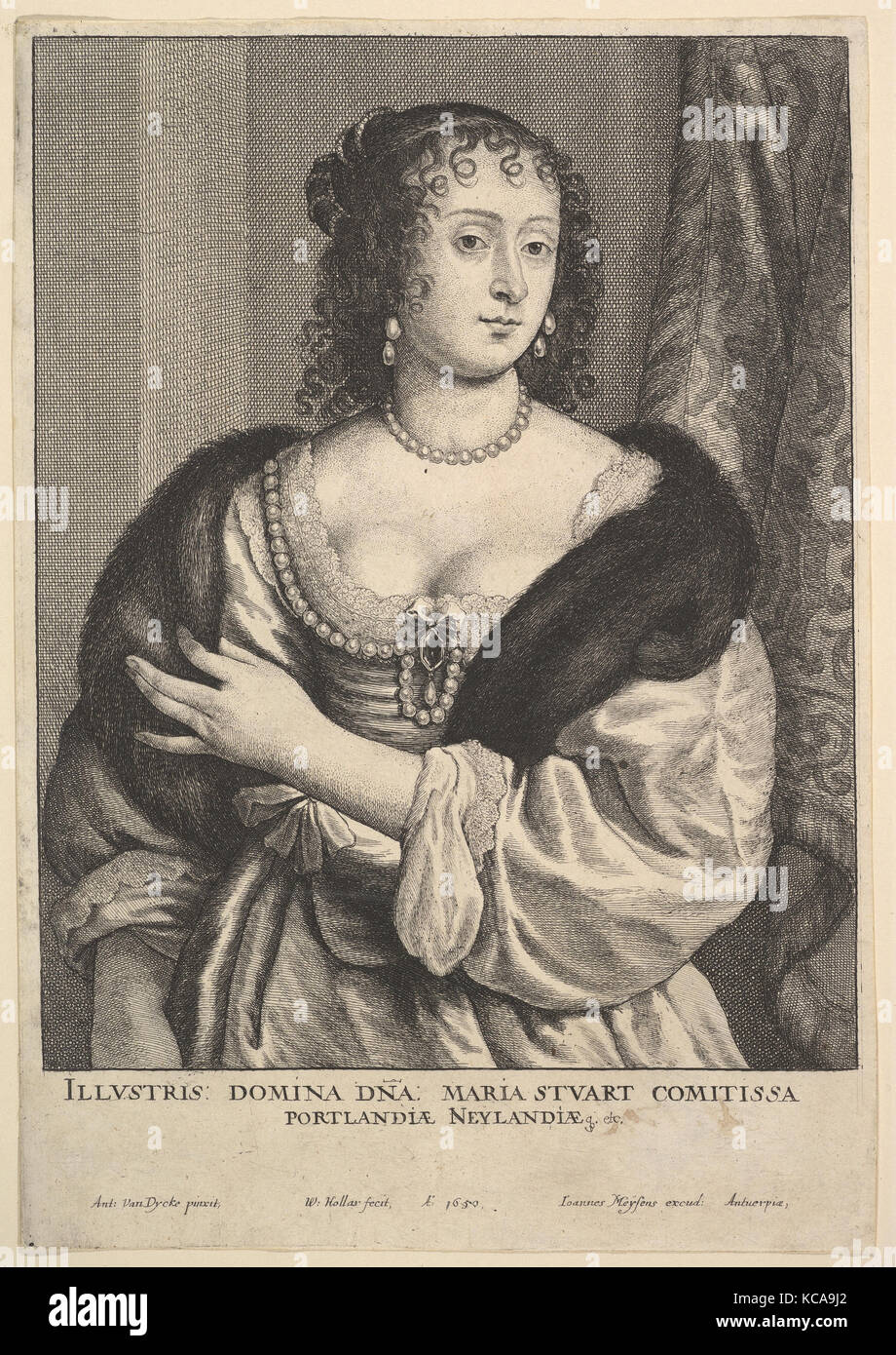 Frances Stuart, Countess of Portland, Wenceslaus Hollar, 1650 Stock ...