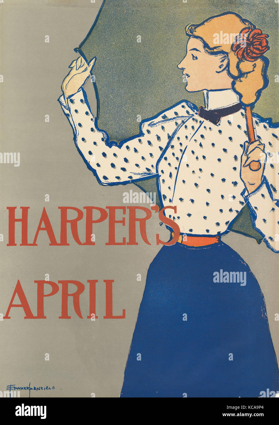 Harper's: April, 1897, Lithograph, Sheet: 18 3/8 × 12 7/8 in. (46.6 × ...