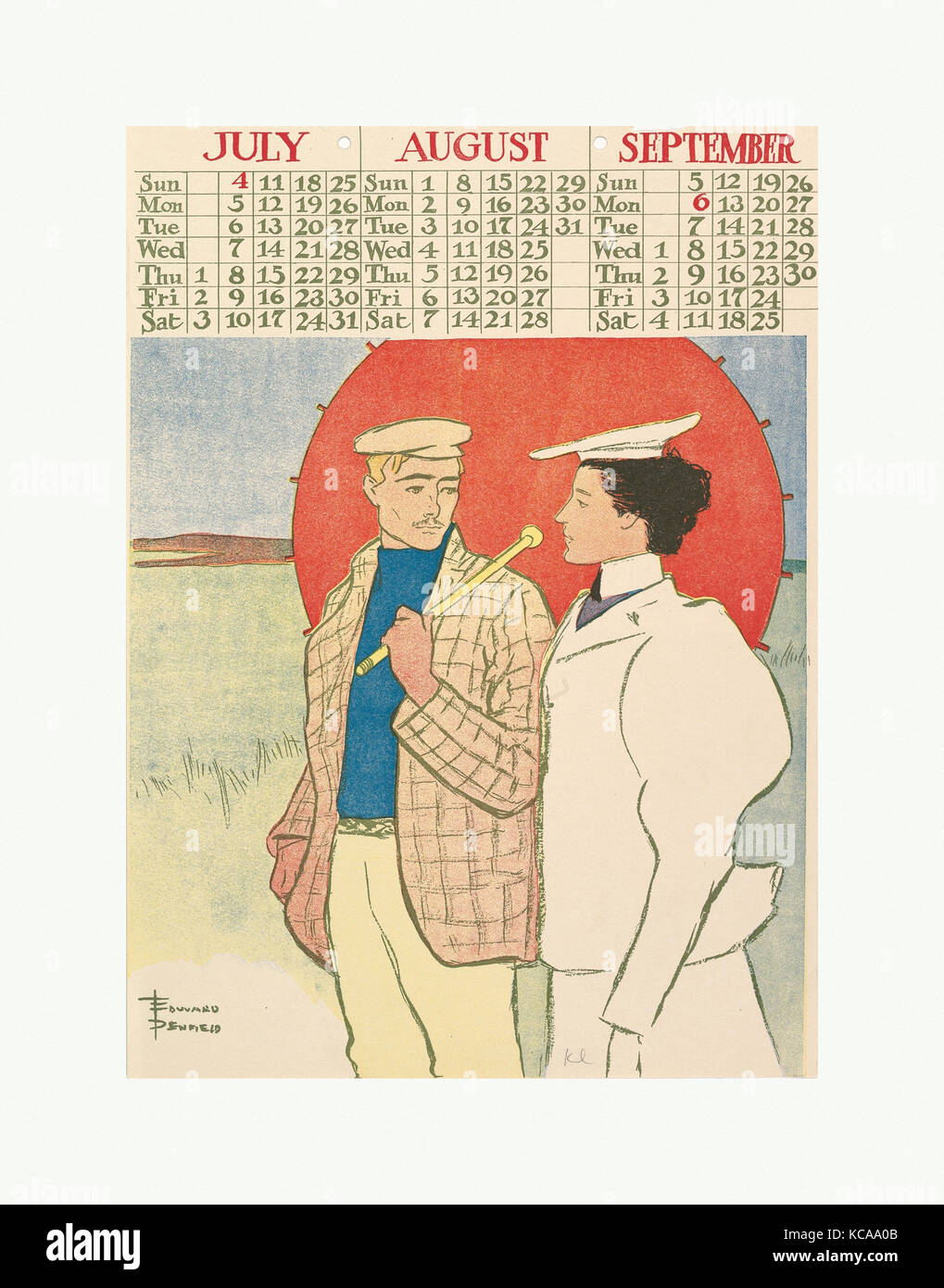 July, August, September, 1897, Edward Penfield, 1897 Stock Photo - Alamy