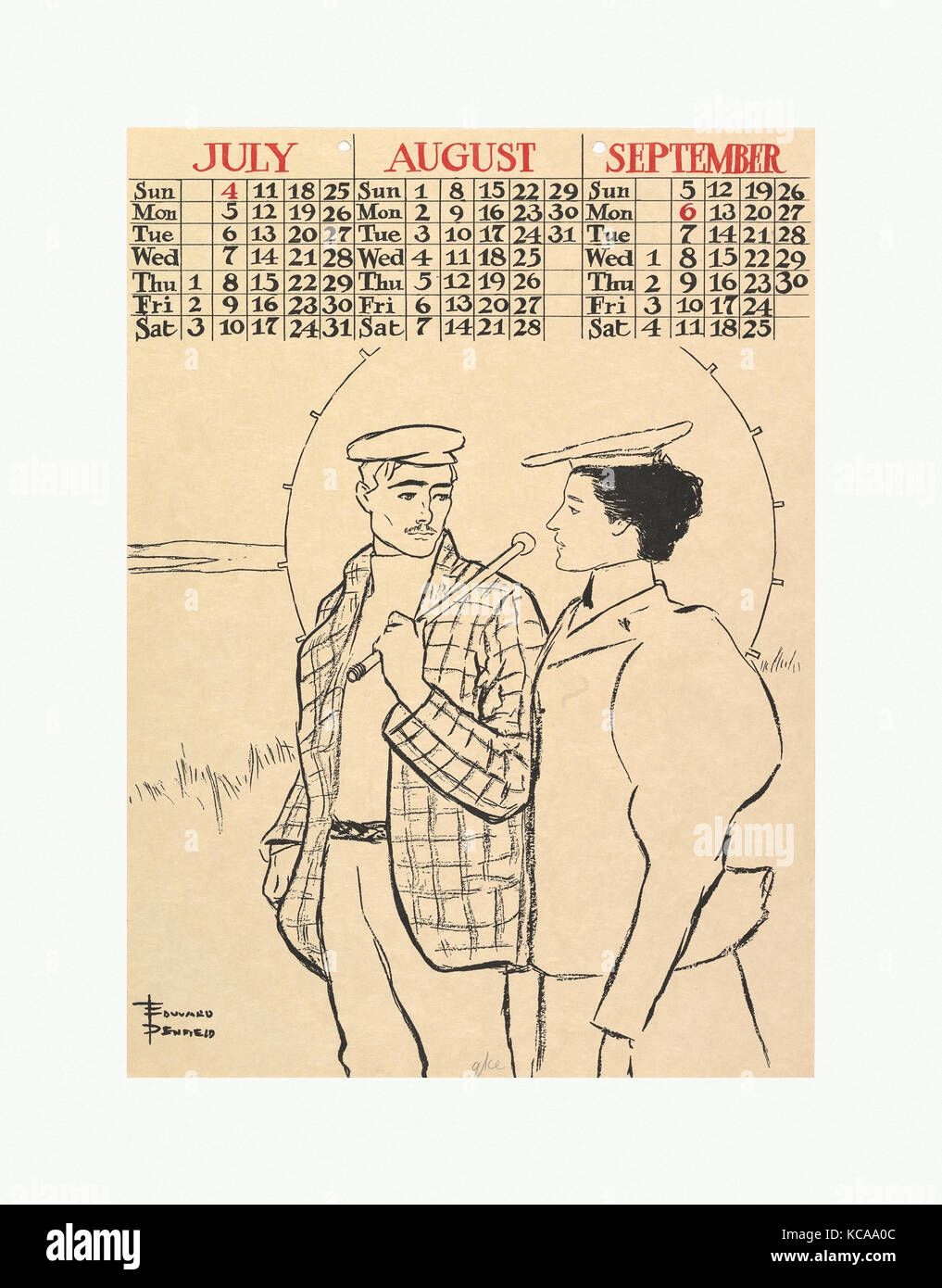 July, August, September, 1897, Edward Penfield, 1896 Stock Photo - Alamy