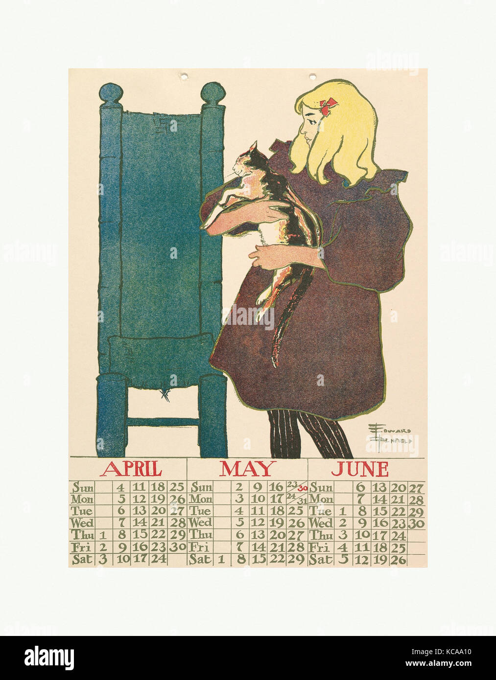 April, May, June, 1897, Lithograph and commercial relief process, Sheet ...