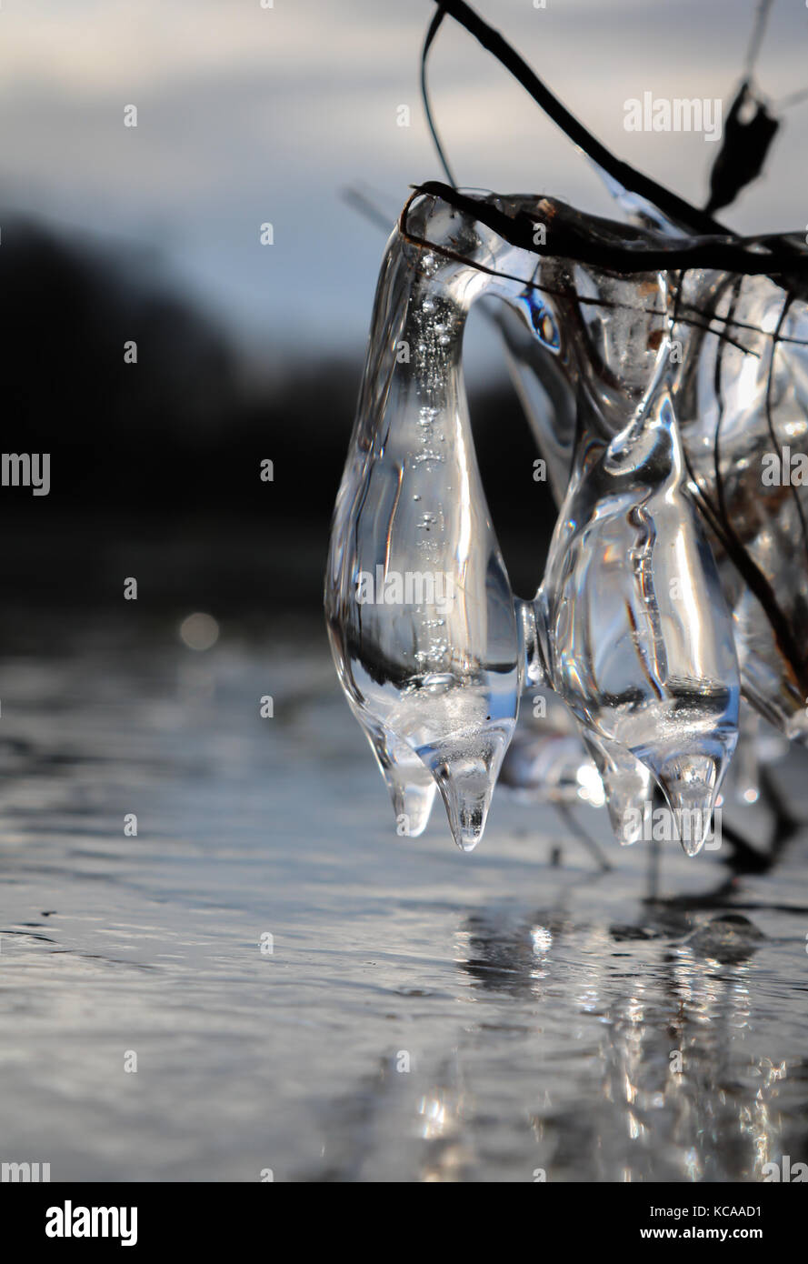 Ice drops close-up Stock Photo - Alamy