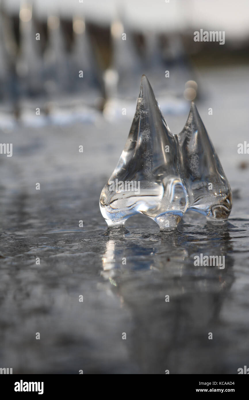 Ice drops close-up Stock Photo - Alamy
