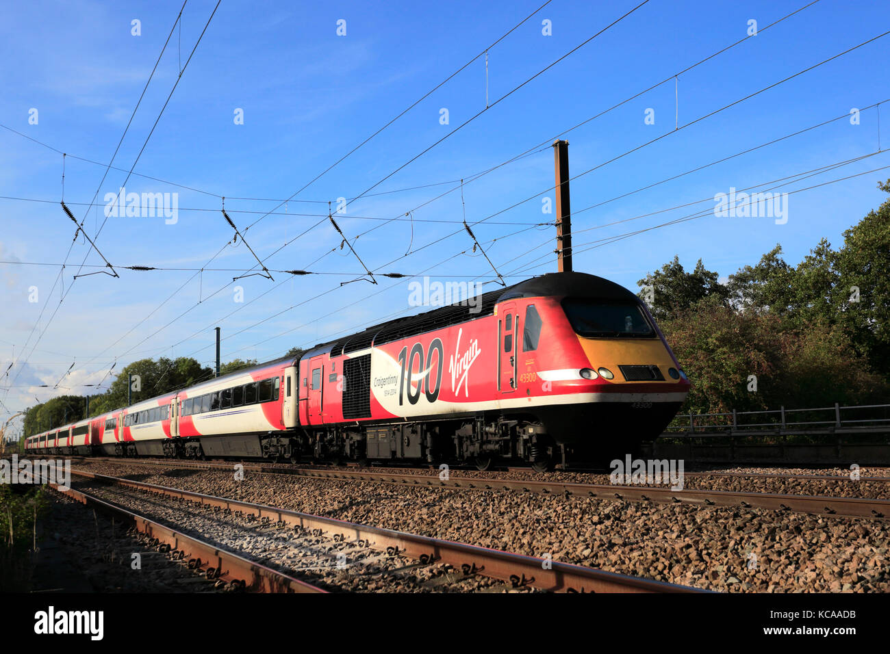 43300 Craigentinny 100, Virgin Trains, East Coast Main Line Railway, Peterborough ...