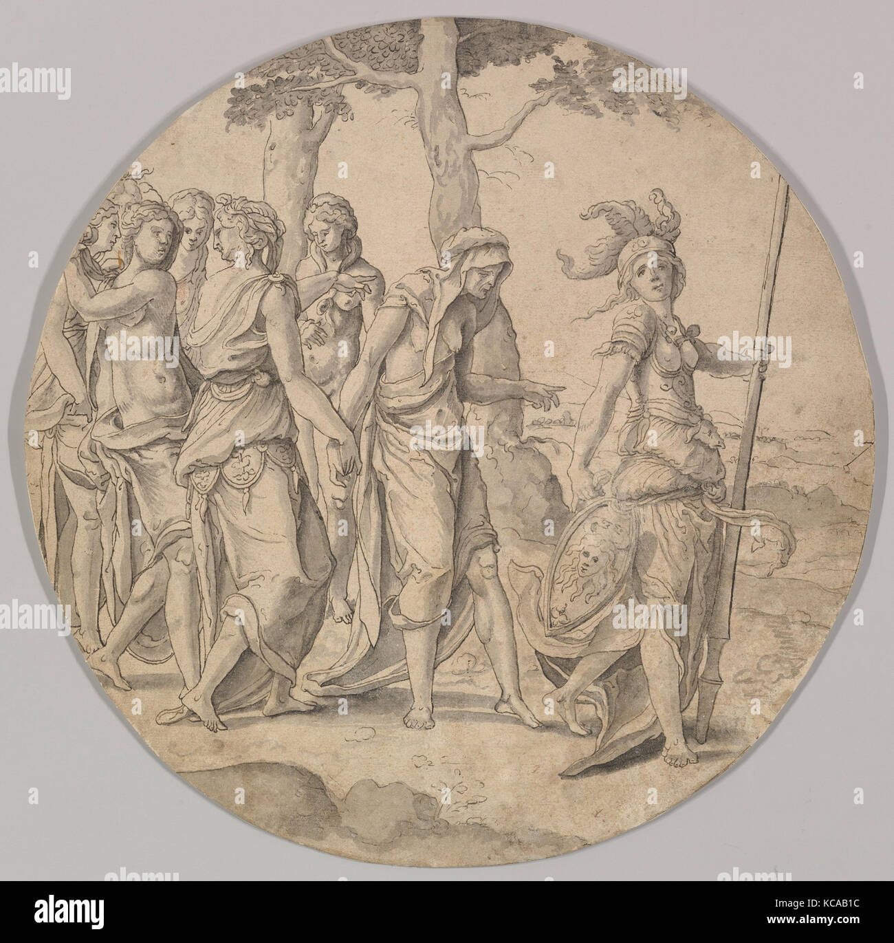 Minerva Leading a Procession of Women, Circle of Pieter Coecke van Aelst, mid-16th century Stock ...