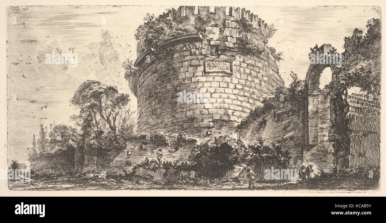 Plate 20: Tomb of Caecilia Metella called the Capo di Bove (Ox Head ...