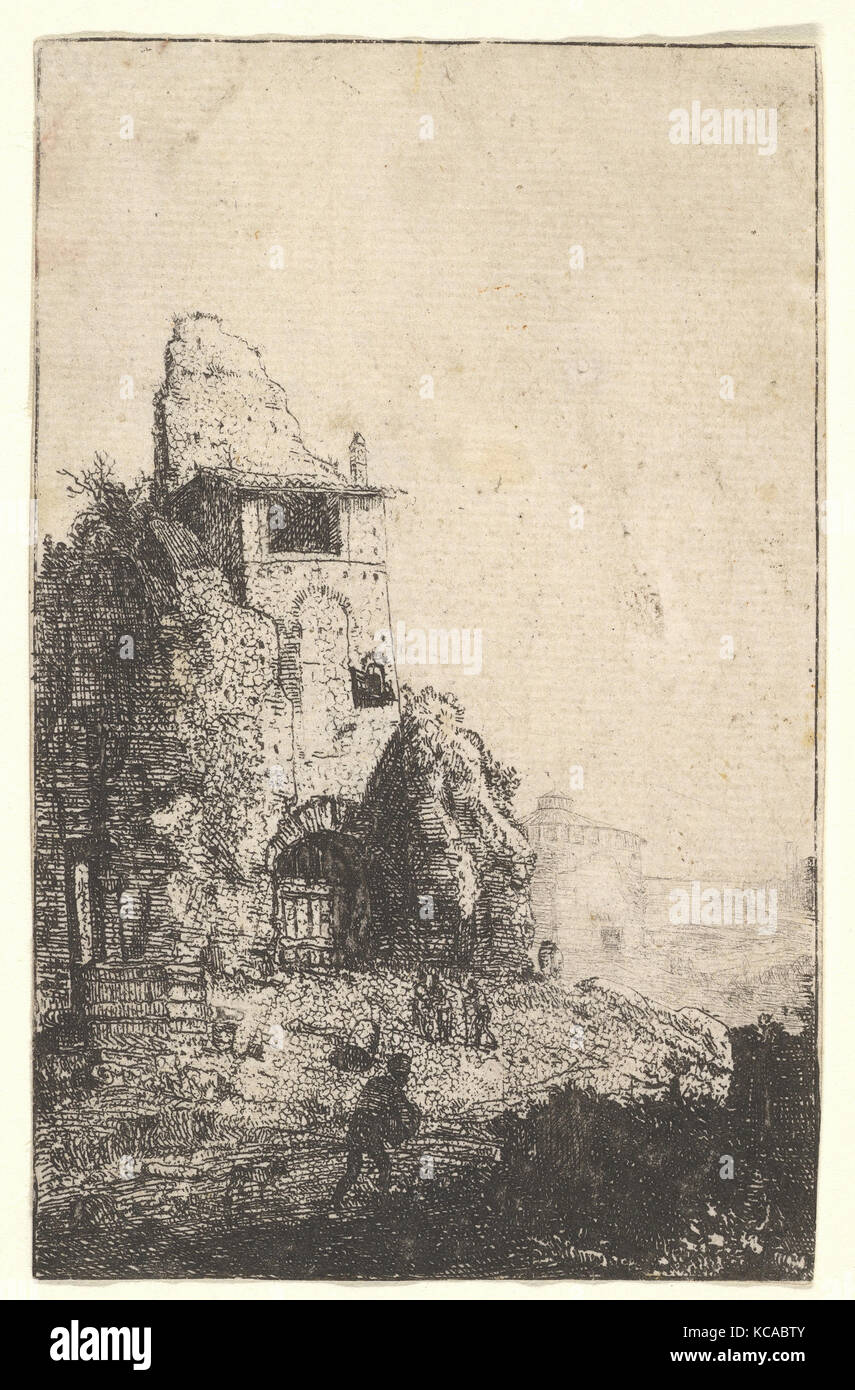 Plate 2: Calidarium at the Baths of Diocletian, with a man striding ...