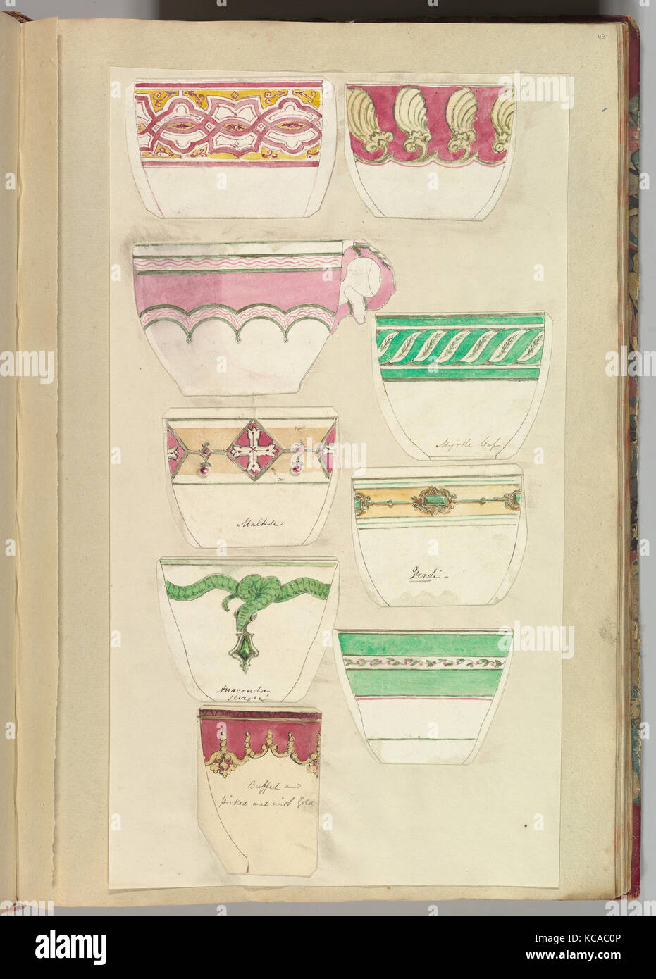Nine Designs for Decorated Cups, Alfred Henry Forrester Alfred ...