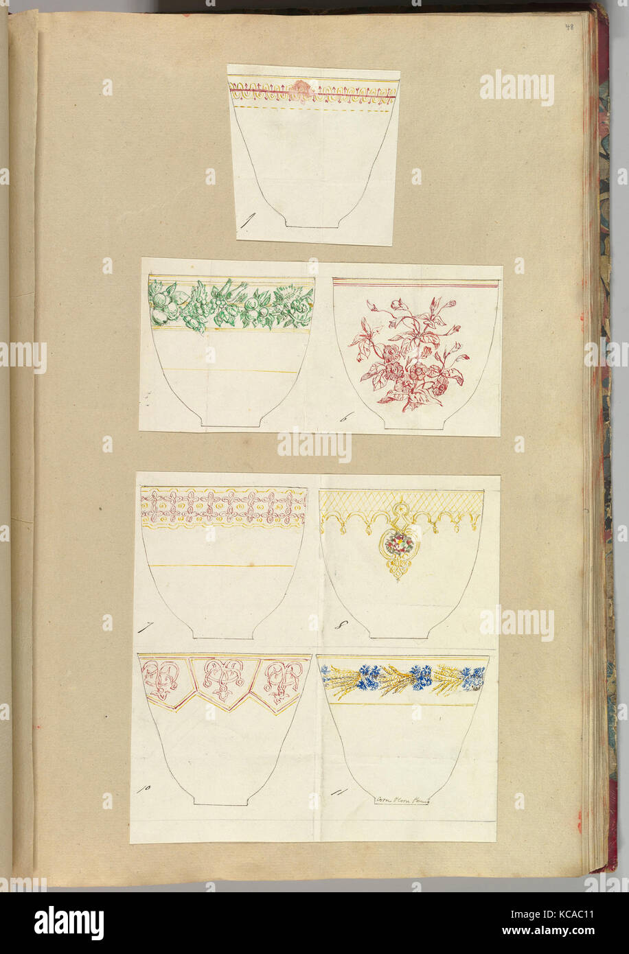 Seven Designs for Decorated Cups, Alfred Henry Forrester Alfred ...