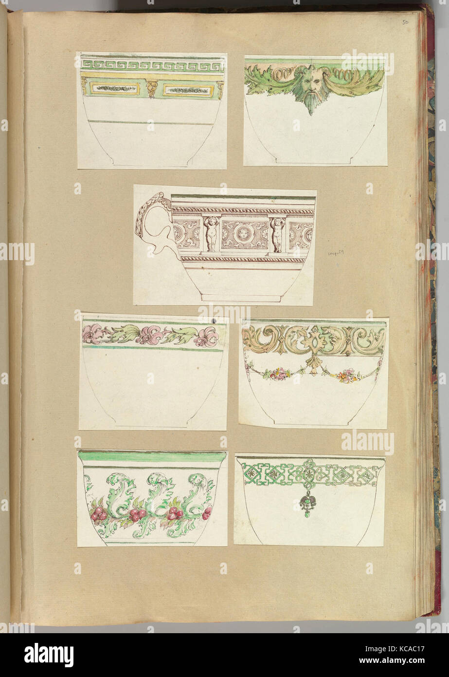 Seven Designs for Decorated Cups, Alfred Henry Forrester Alfred ...