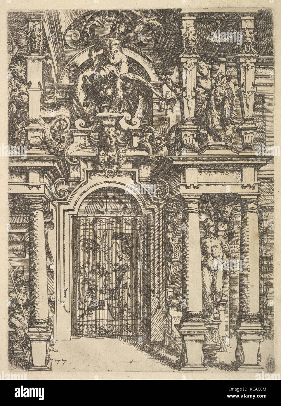 Ornament plate from Architettura, Wendel Dietterlin, the Elder, 1598 ...