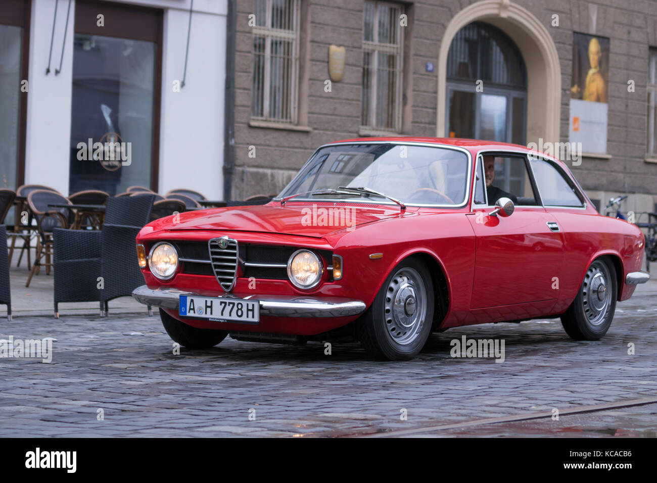 Augsburg, Germany - October 1, 2017: Alfa Romeo GT 1300 Junior oldtimer ...