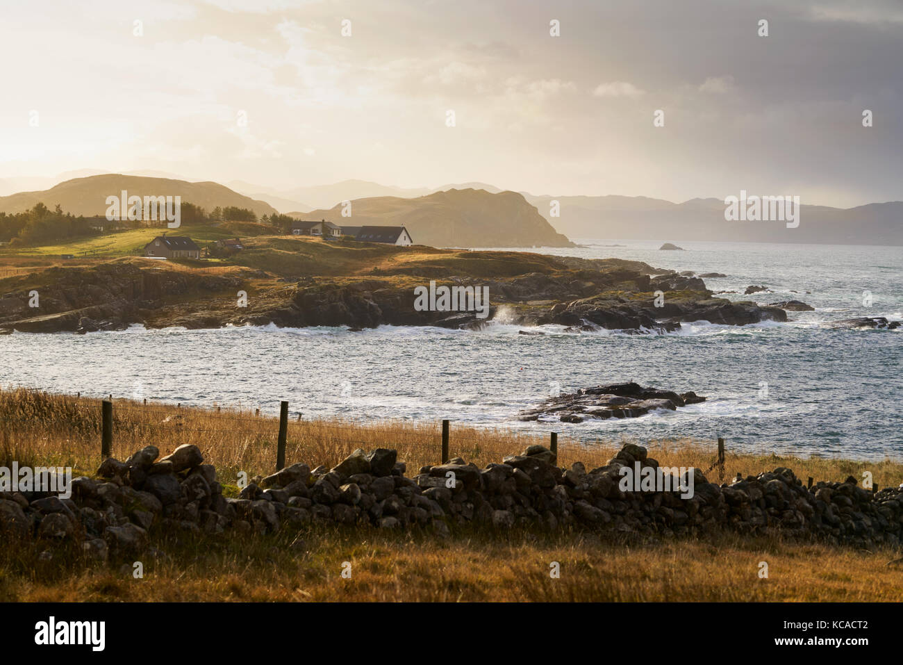 Coastal crofts at Loch Ewe, Scottish Highlands, Scotland, UK Stock ...