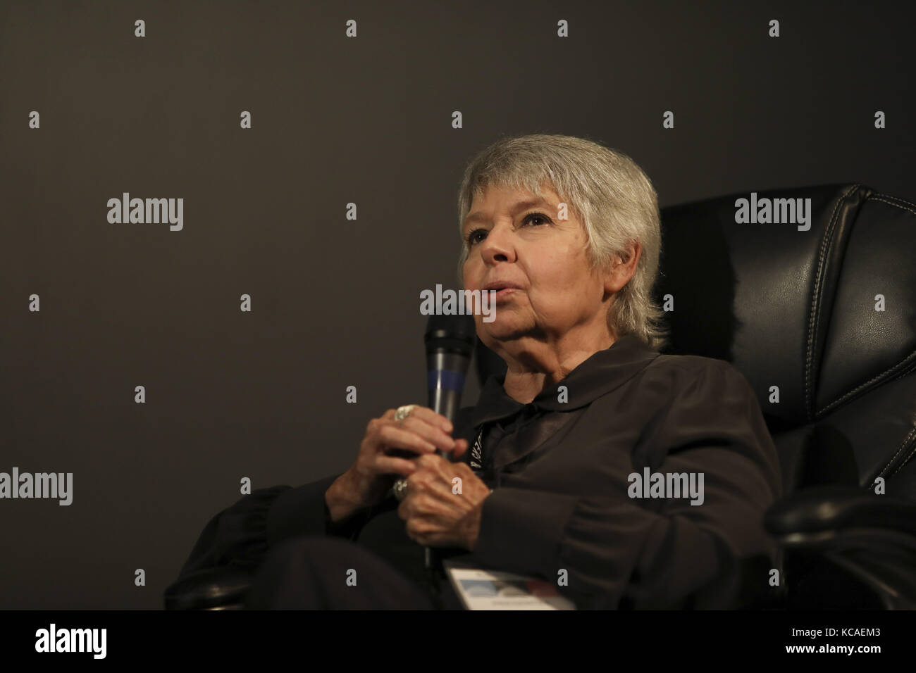 September 16, 2017 - Robin Morgan speaking at the Milford Readers and ...