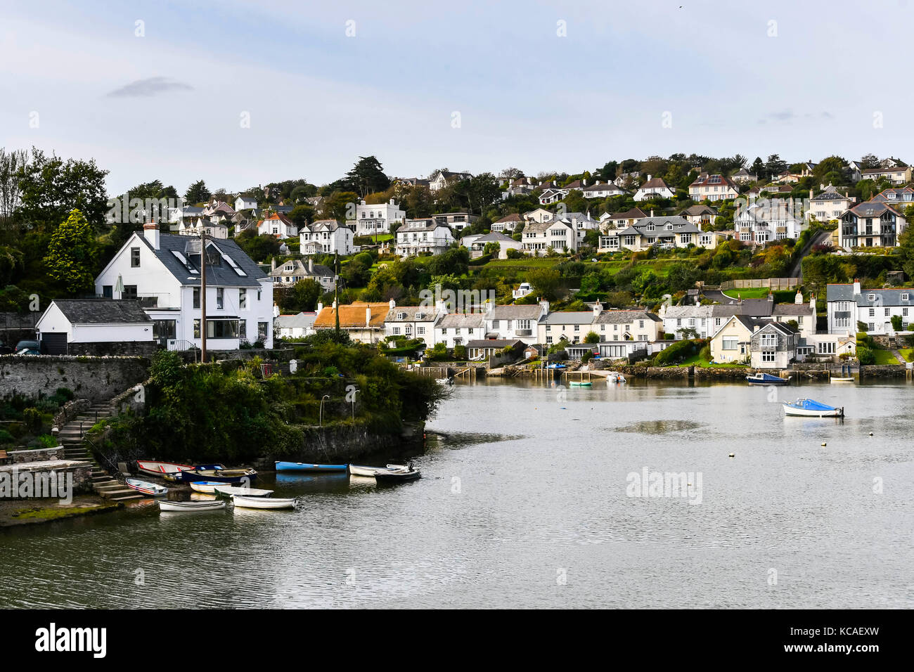 Noss Mayo, Devon, UK. 3rd Oct, 2017. UK Weather. A view of Newton Creek ...