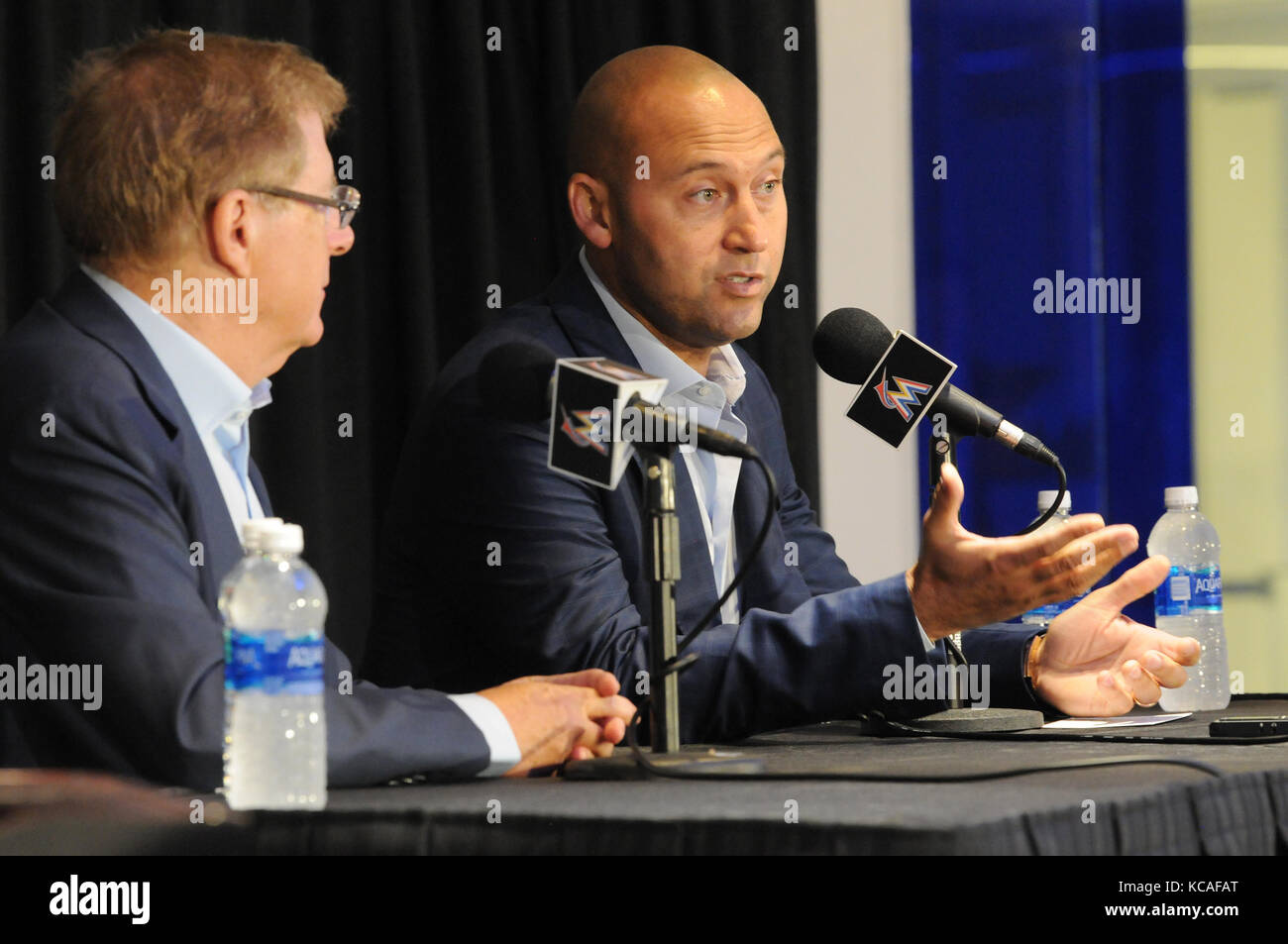 Miami, FL, USA. 3rd Oct, 2017. fl-sp-marlins-sherman-jeter-1003-2 ...