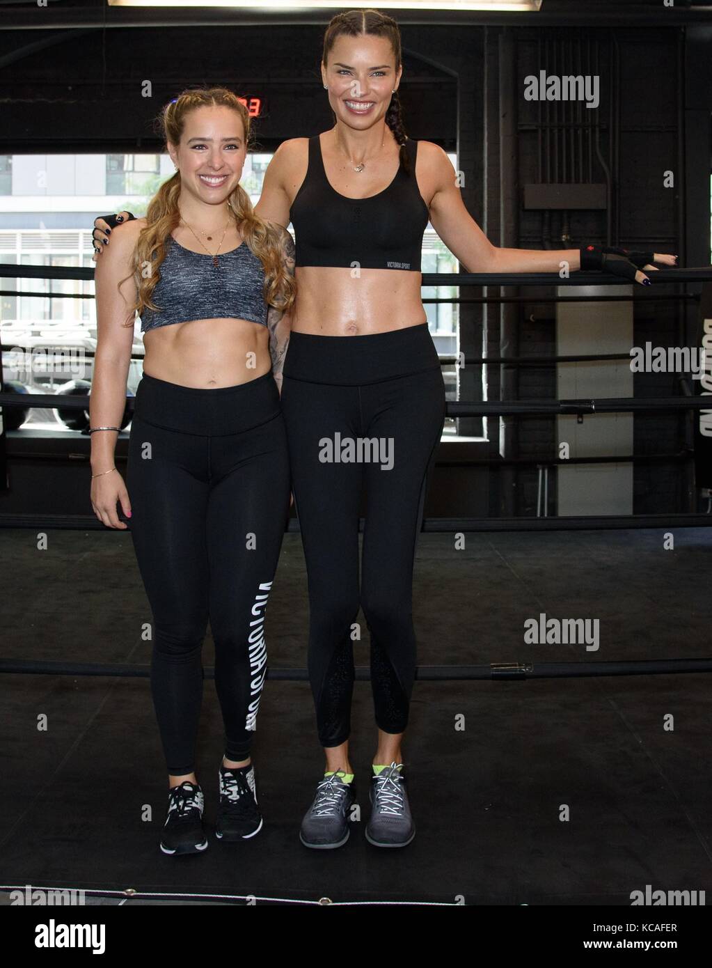 New York, NY, USA. 3rd Oct, 2017. Trainer, Dara Hartman, Adriana Lima ...