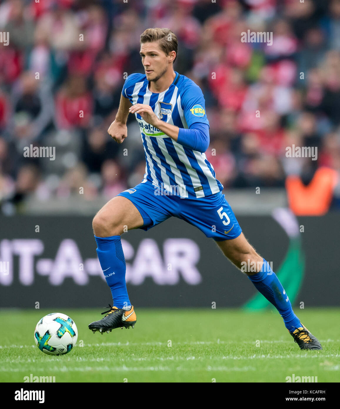 Berlin's Niklas Stark in action during the German Bundesliga football ...