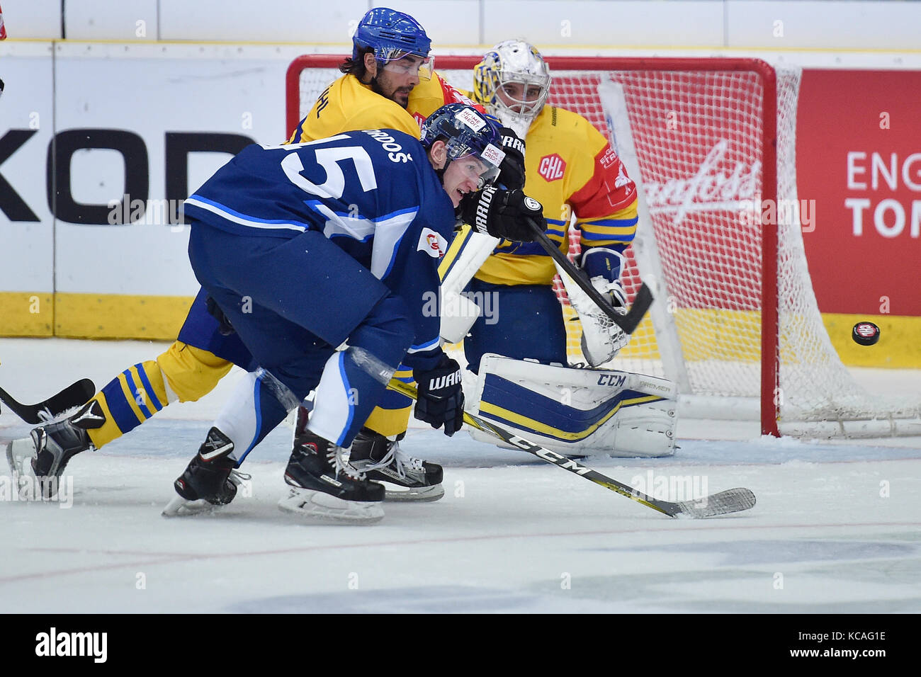 From left: Jan Ordos of Liberec, Andres Ambuhl and Joren van ...