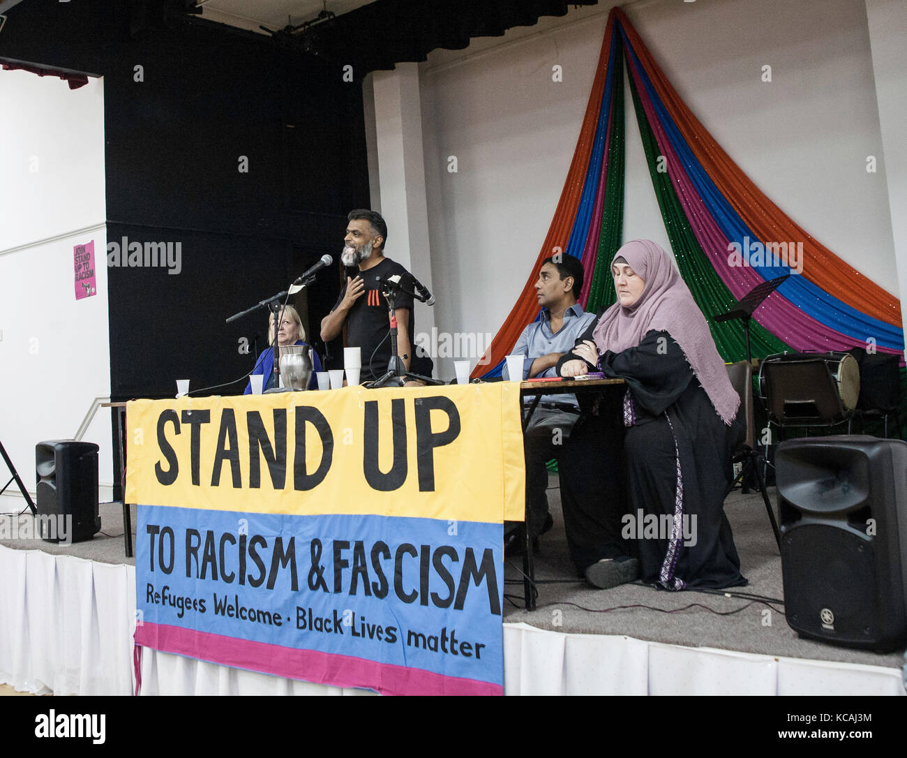 Cardiff, UK. 3rd Oct, 2017. Former Guantanamo Bay detainee Moazzam Begg ...